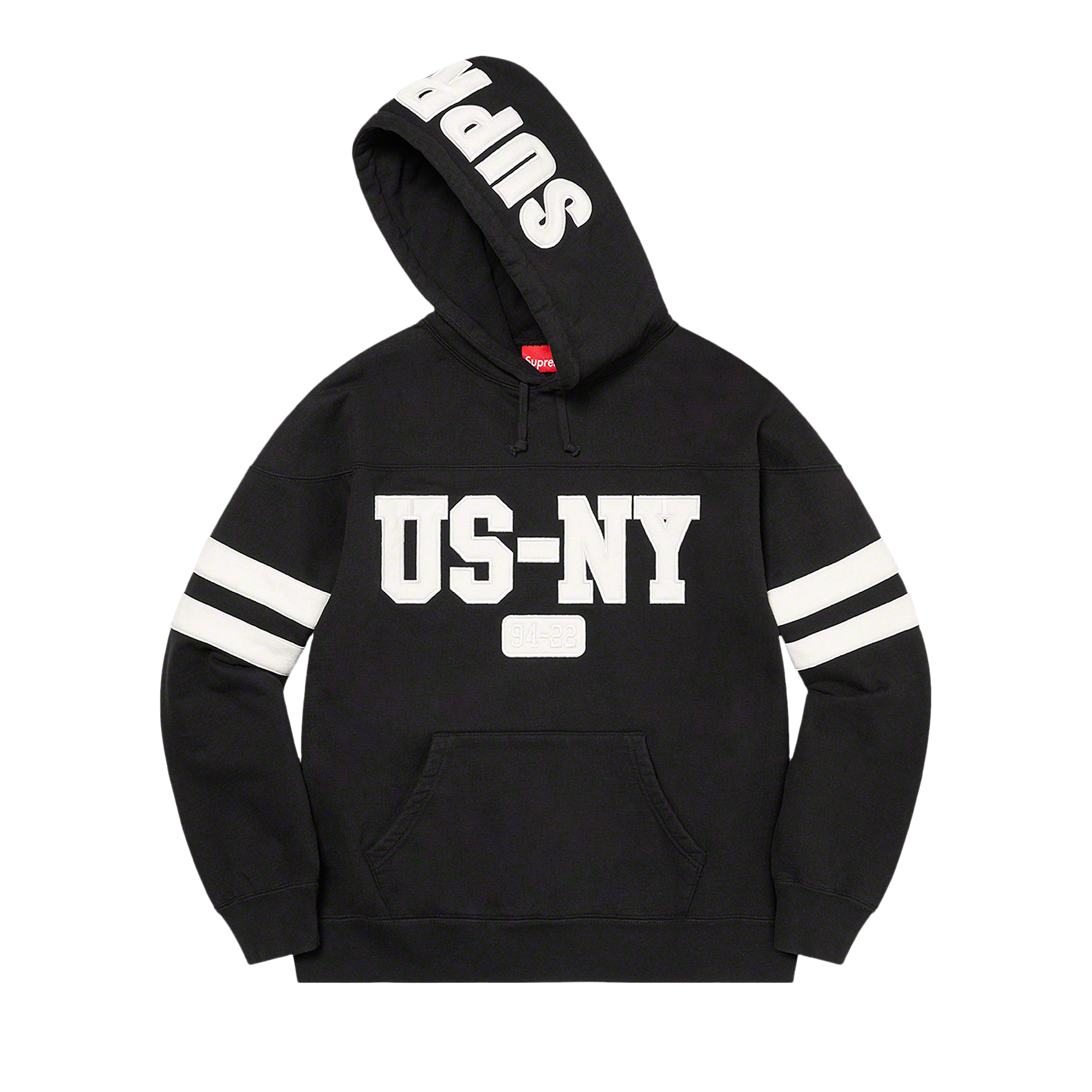 トップス supreme US-NY Hooded Sweatshirt US NY L Supreme Us-Ny Hooded Sweatshirt - Black | Editorialist