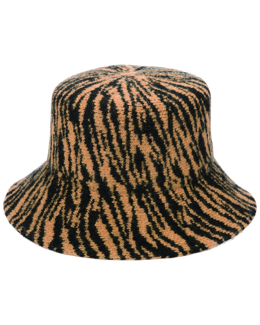 San Diego Hat Company Tiger Wool Blend Bucket Hat - New Ed Hardy Checkered Tiger Bucket Hat - Black | Fashion Nova main image 4