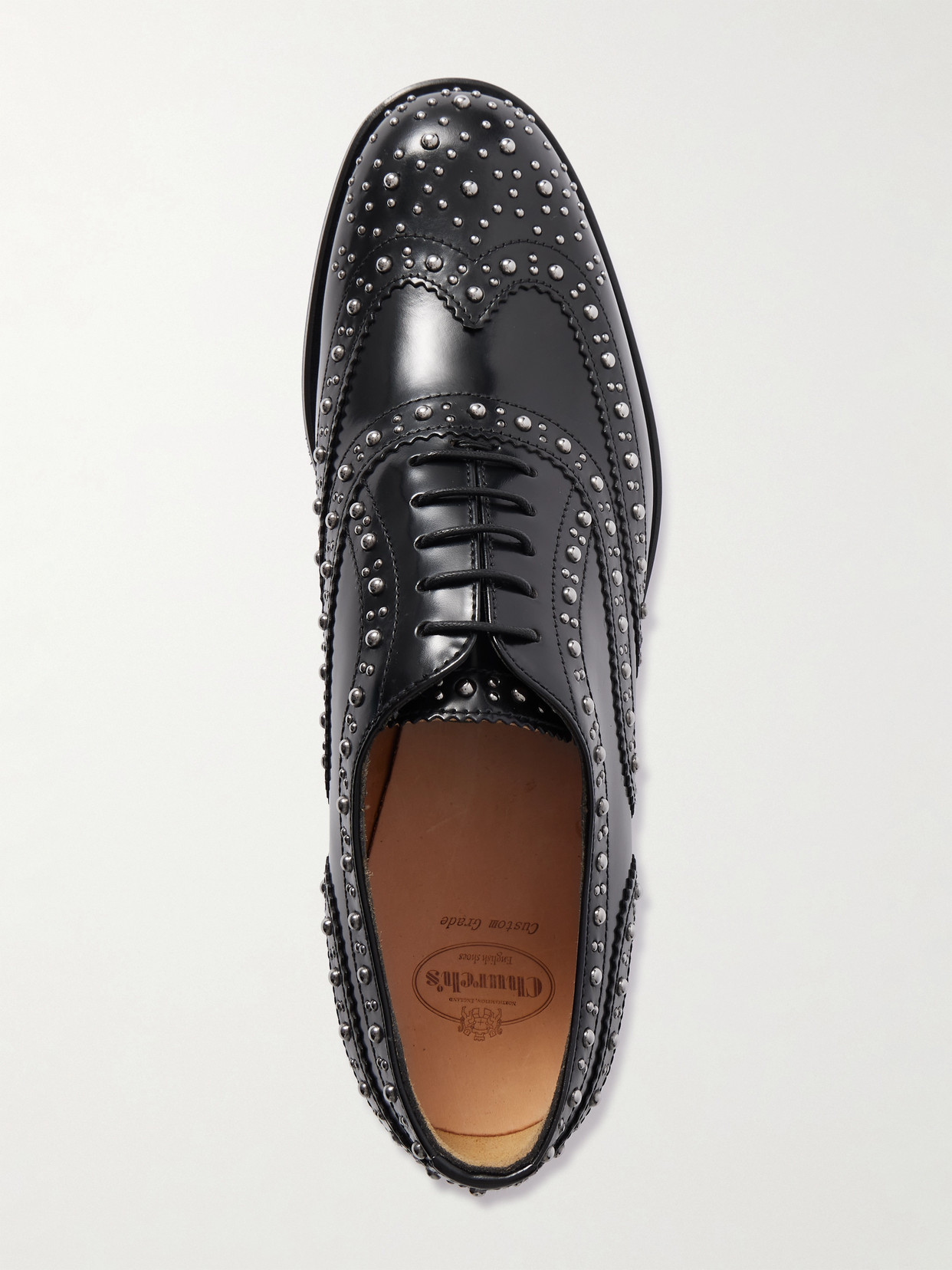 Church's Burwood Met Studded Brogues - Black | Editorialist