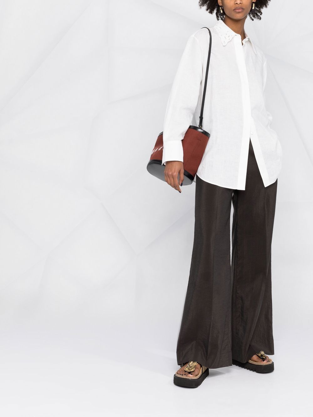 CHLOÉ Chloé Broderie Anglaise Linen Shirt