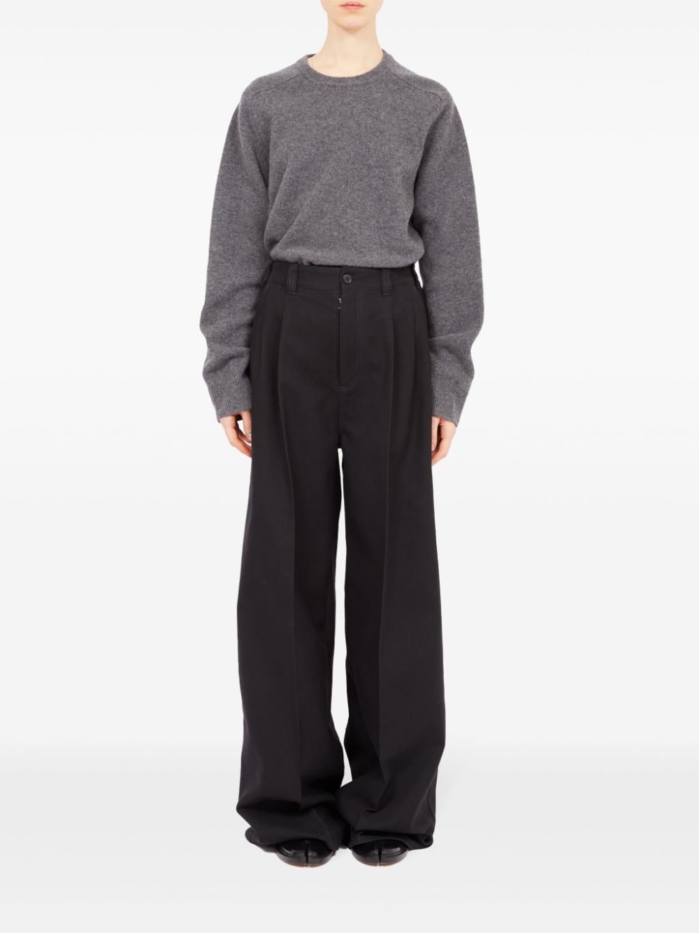MAISON MARGIELA Maison Margiela High-Waisted Wide-Leg Trousers