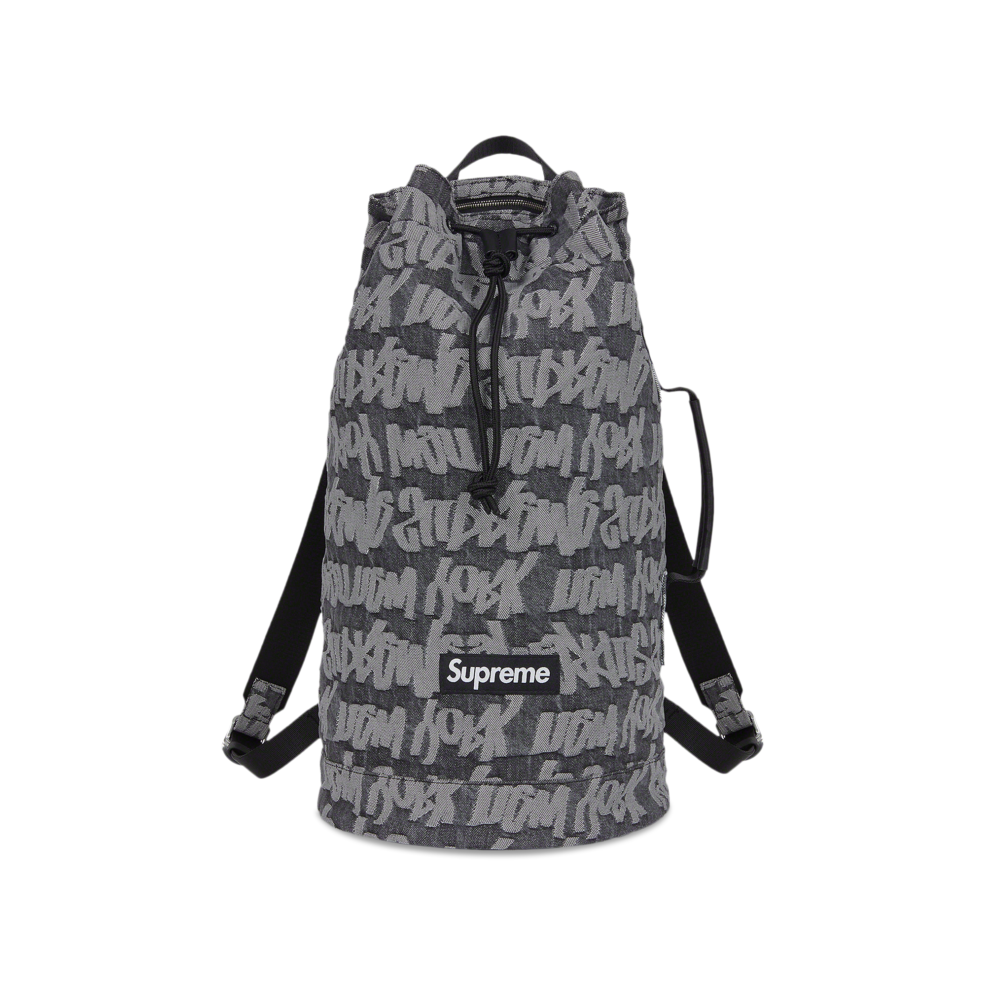 Supreme Fat Tip Jacquard Denim Backpack - Black | Editorialist