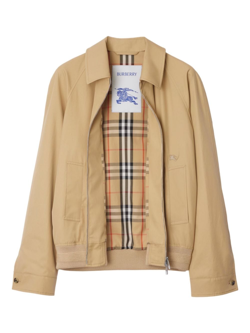 Farfetch Harrington Jacket Burberry Jacket Mens Beige Harrington