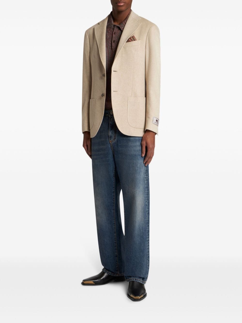 ETRO knit paisley polo shirt
