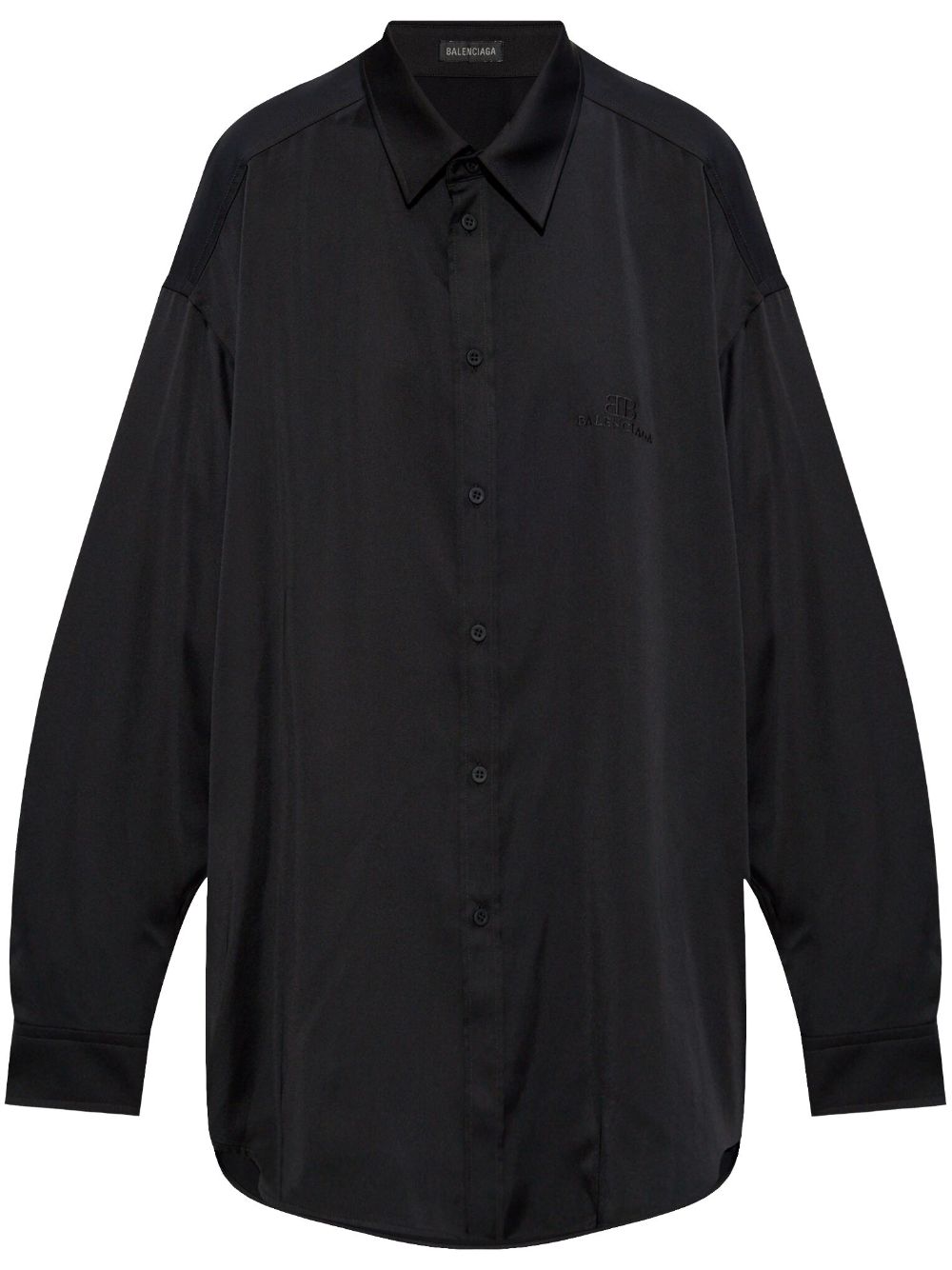 balenciaga black dress shirt Balenciaga: Hybrid Oversized Button Up Shirt