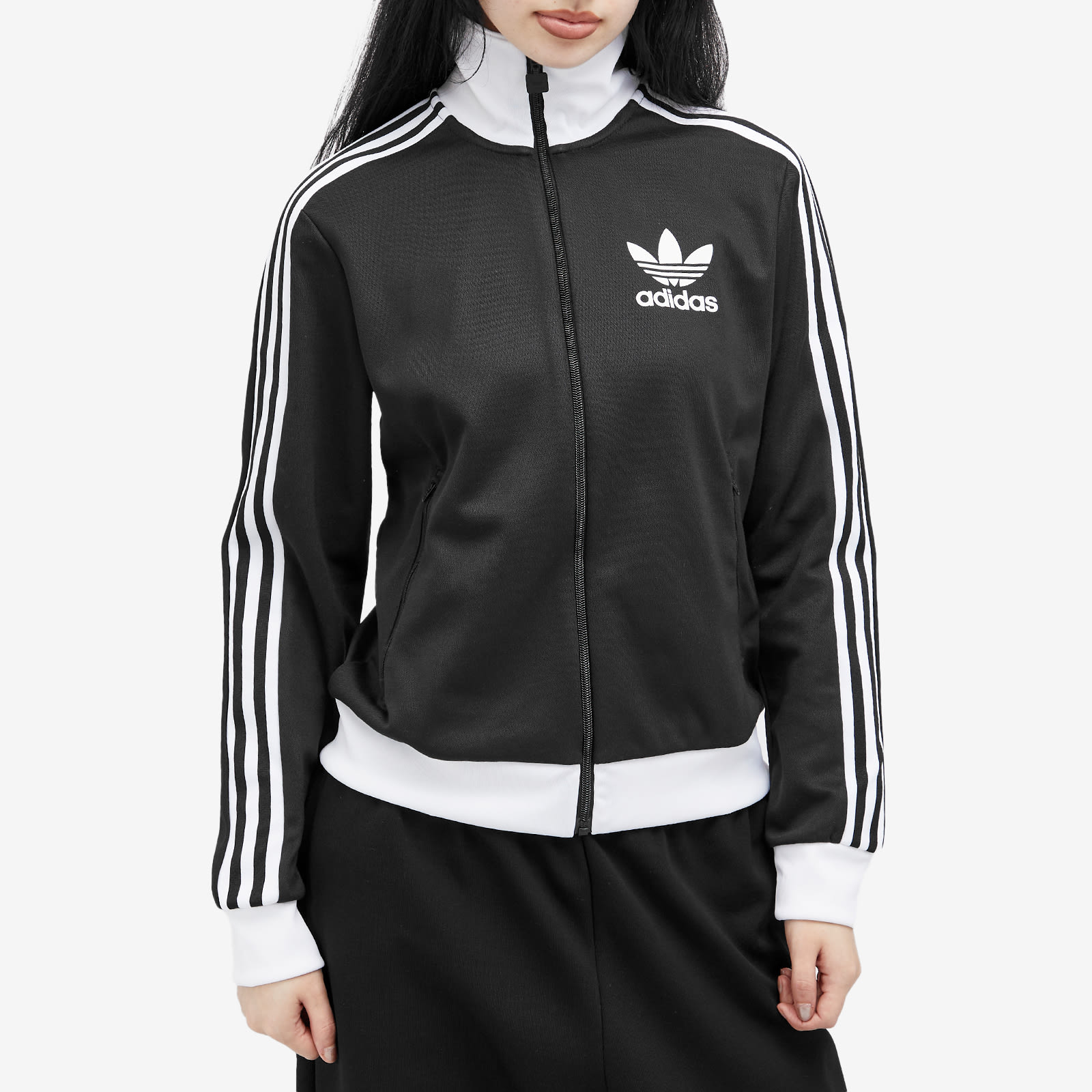 トップス adidas BECKENBAUER TRACK TOP X-SMALL adidas Originals Los Angeles Beckenbauer Track Top - Linen/Dark