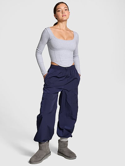 PINK PINK Parachute Cargo Pants