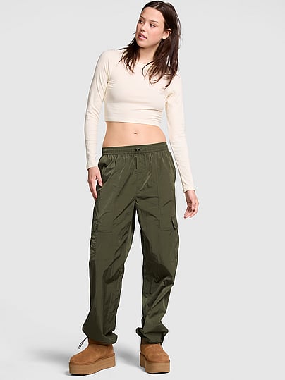 PINK PINK Parachute Cargo Pants