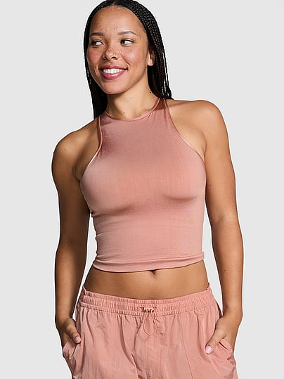 PINK Seamless Halter Tank Bra