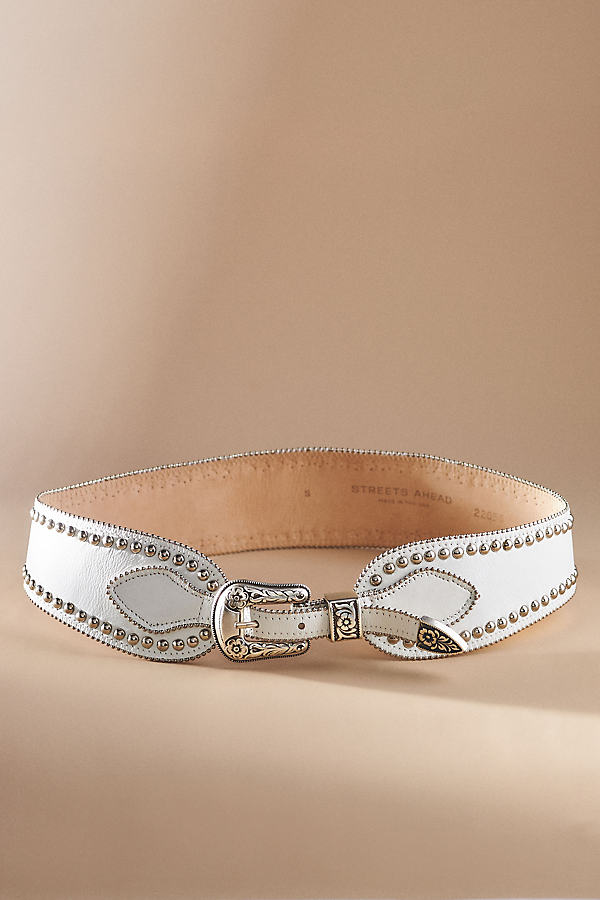 Streets Ahead Arbor Western Belt - White | Editorialist display picture 2