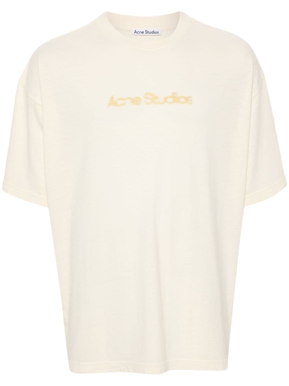 ★Acne Studios★ Blurred Logo T-Shirt Acne Studios Blurred logo t-shirt - Relaxed unisex fit - Pale