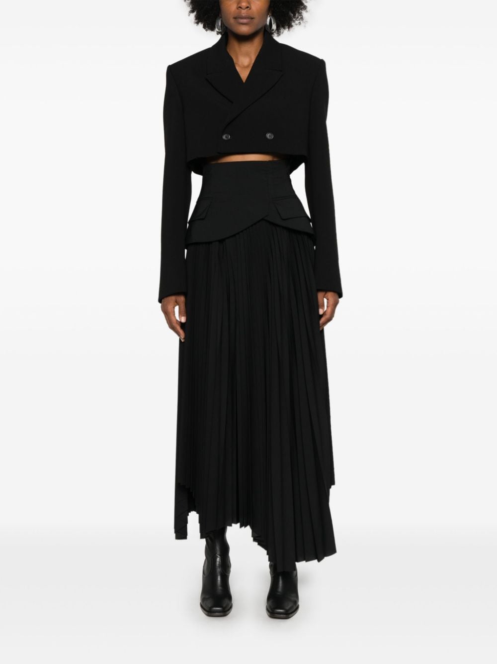 A.W.A.K.E. MODE A.W.A.K.E. Mode Pleated Asymmetric Maxi Skirt
