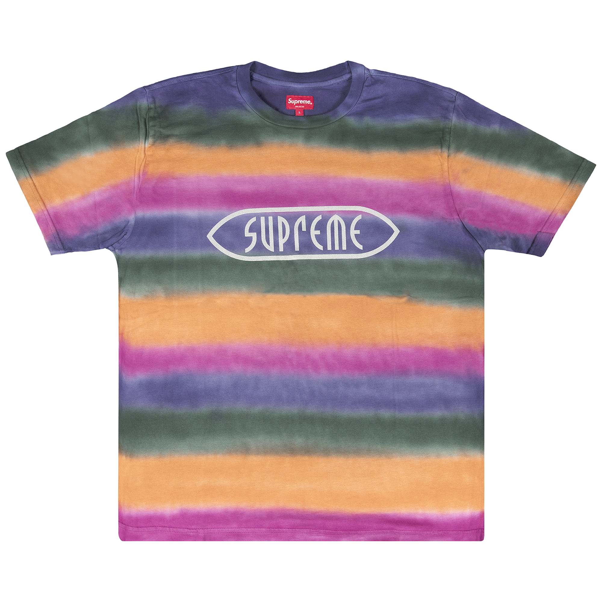 Supreme Rainbow Stripe T-Shirt - Orange | Editorialist