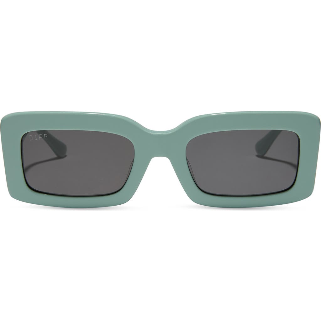 Diff Indy 51mm Rectangular Sunglasses Turquoise Editorialist