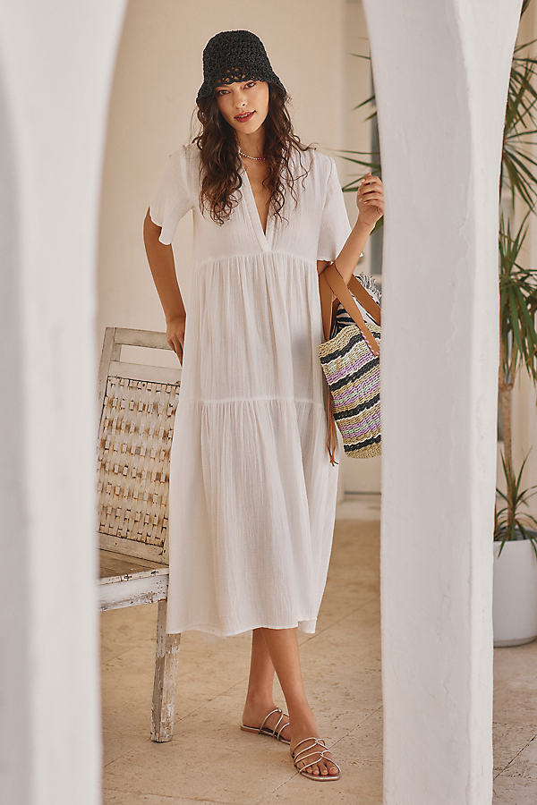 anthropologie kallie flowy dress The Kallie Flowy Tunic Dress main image 1