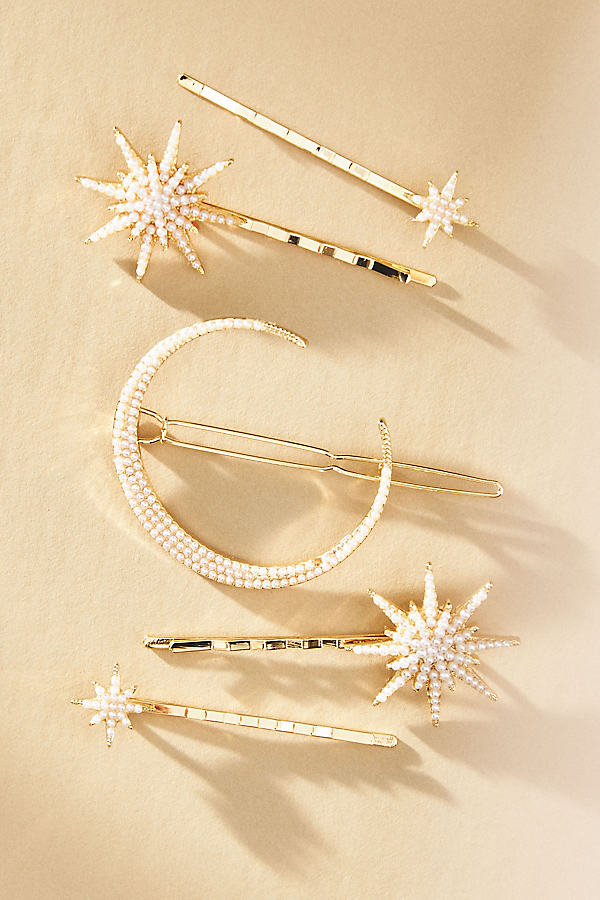 New~ Anthropologie Silver Astria Hair pin Set Astria Hairpin Set | Anthropologie main image 3