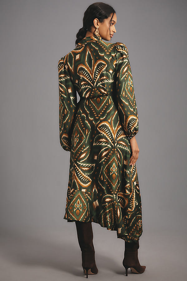 Farm Rio Pineapple Ikat Asymmetric Hem Wrap Dress - Multicolor |  Editorialist