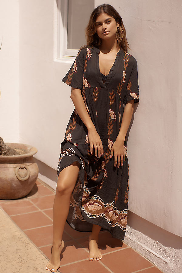 the kallie flowy maxi dress printed edition Anthropologie Harlinah Teoh The Kallie Flowy Maxi Dress Printed Edition S NWOT