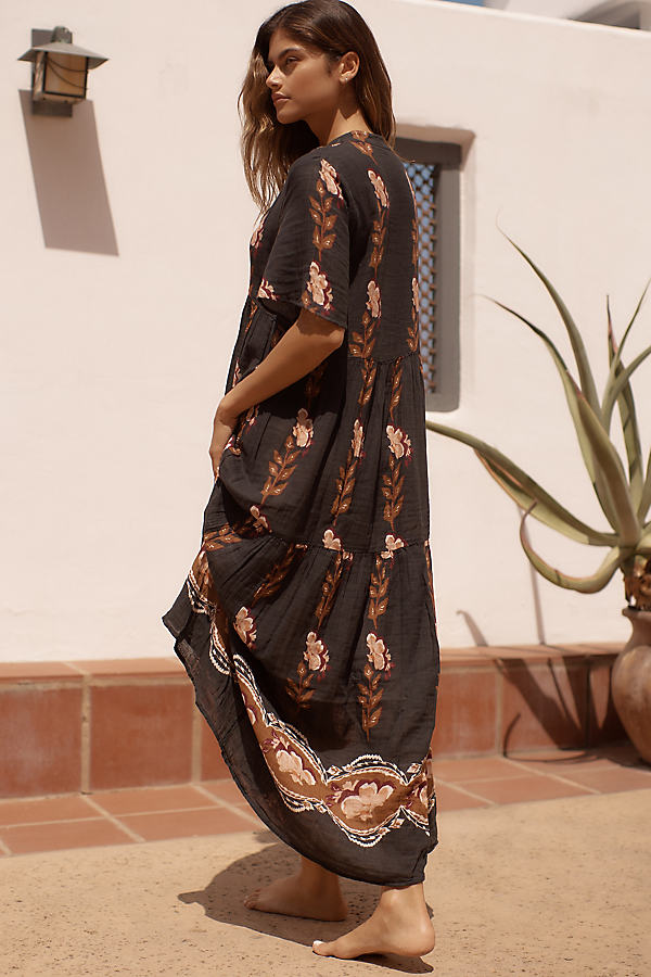 the kallie flowy maxi dress printed edition Anthropologie Harlinah Teoh The Kallie Flowy Maxi Dress Printed Edition S NWOT