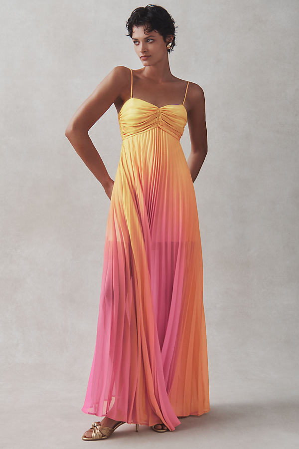 delfi collective dress orange and gold DELFI Collective Adele Dress