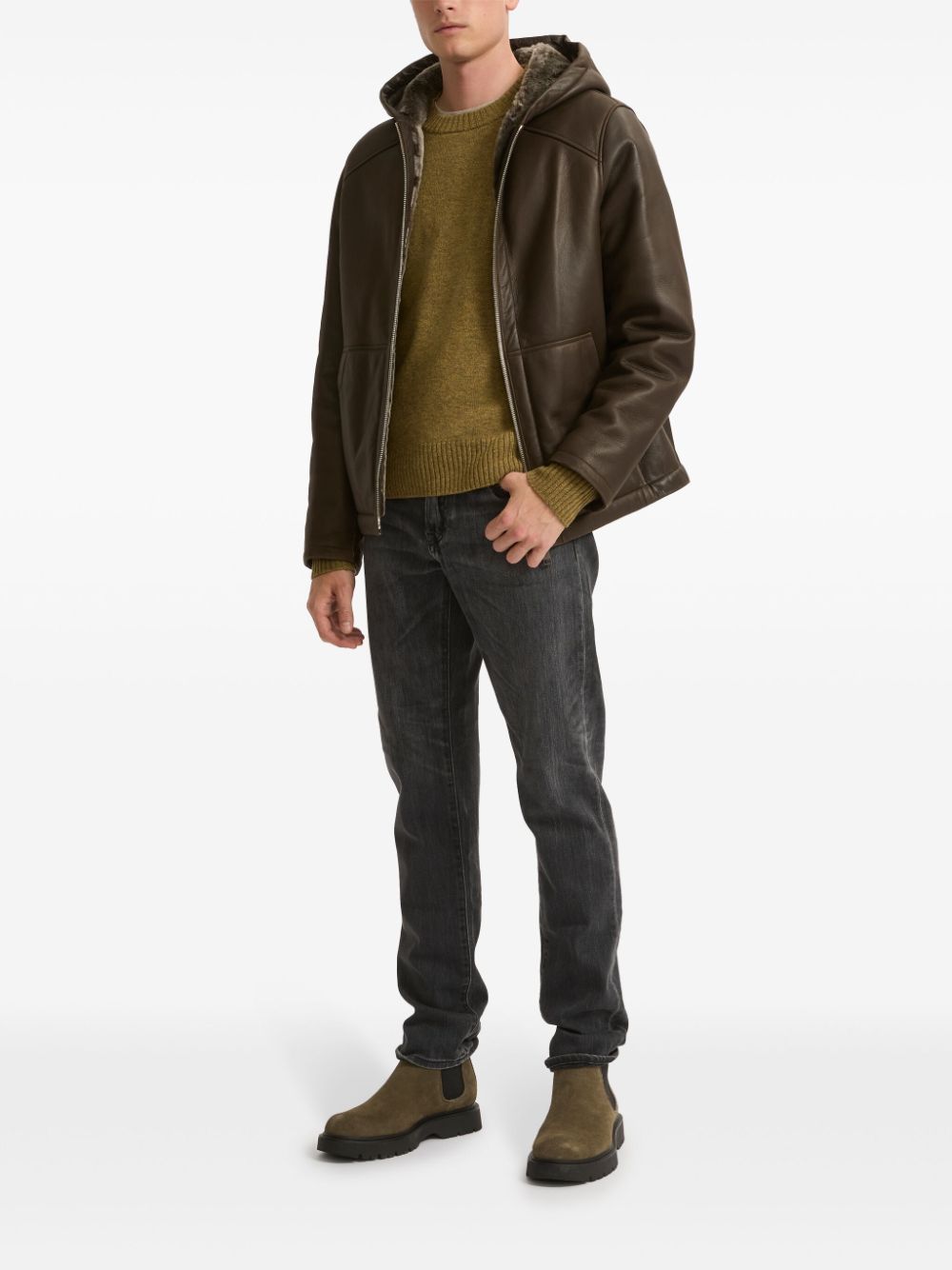 YVES SALOMON Yves Salomon Hooded Sheepskin Jacket