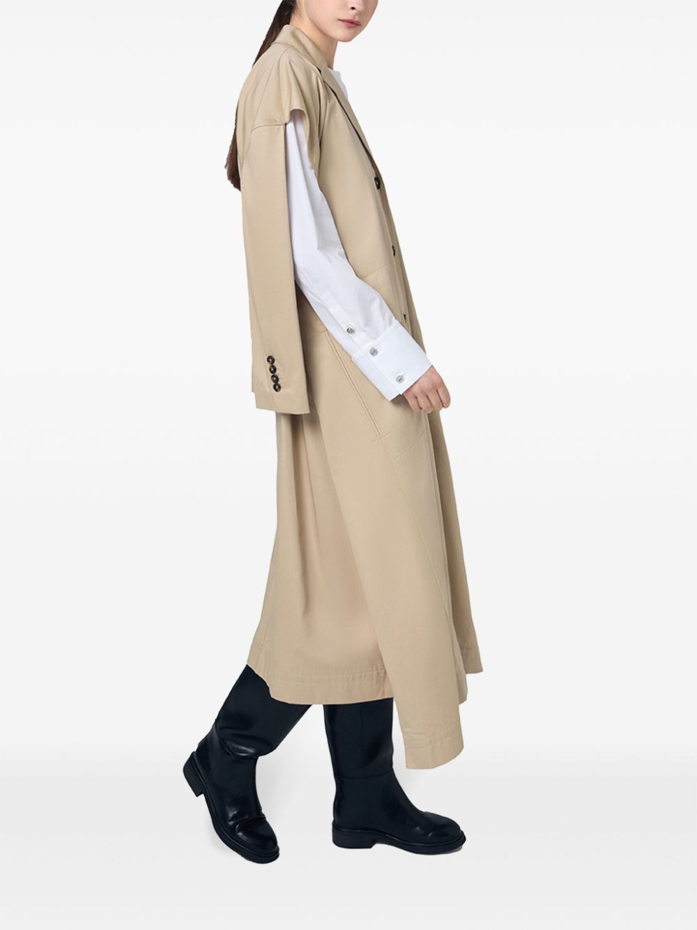 PORTS 1961 Ports 1961 Cut-Out Cotton Trench Coat