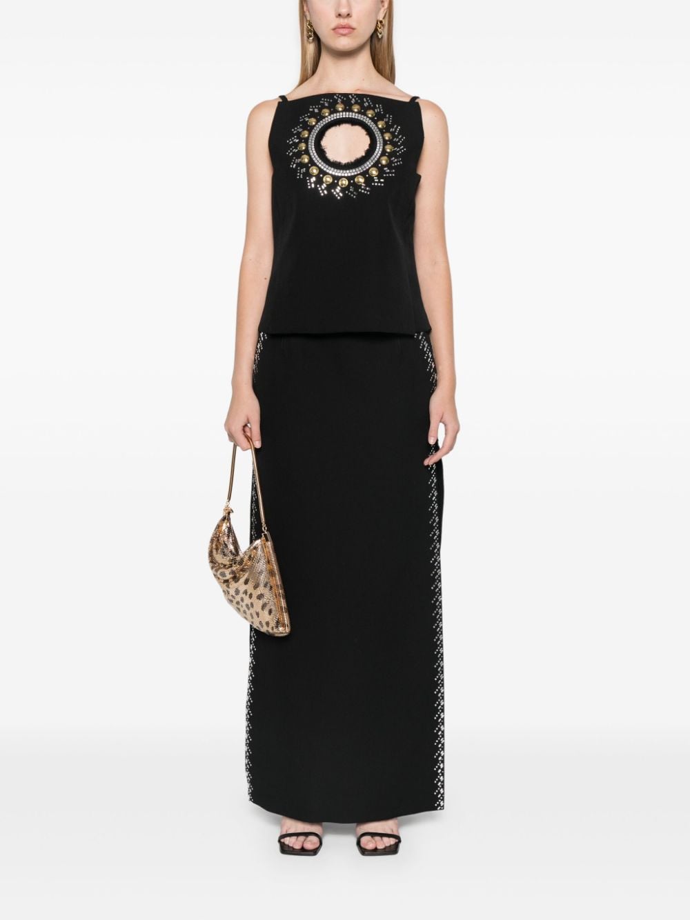 PACO RABANNE Rabanne Rhinestone-Embellished Maxi Skirt