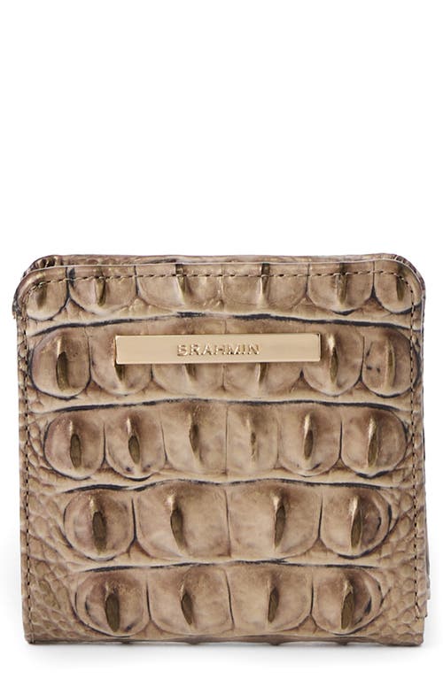Brahmin Jane Croc Embossed Leather Bifold Wallet In Brindle 30