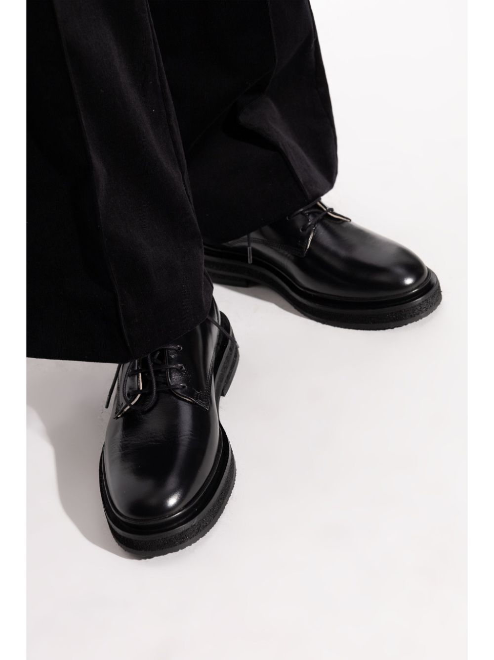 Allsaints Escher Leather Oxford Shoes In Black - 36% Off  display picture 1