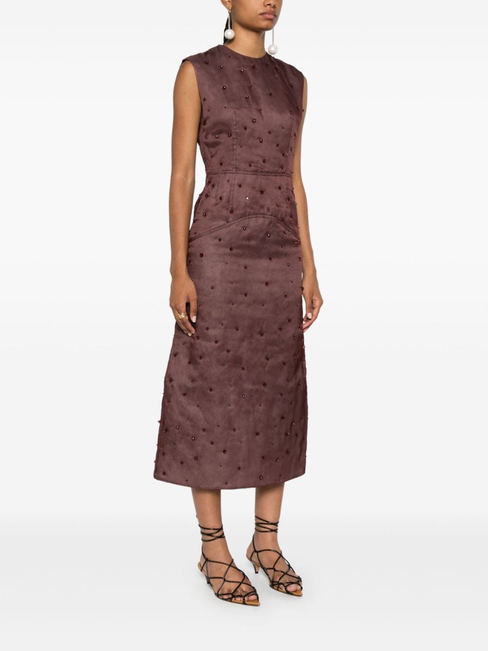 FABIANA FILIPPI Fabiana Filippi Silk Padded Midi Dress