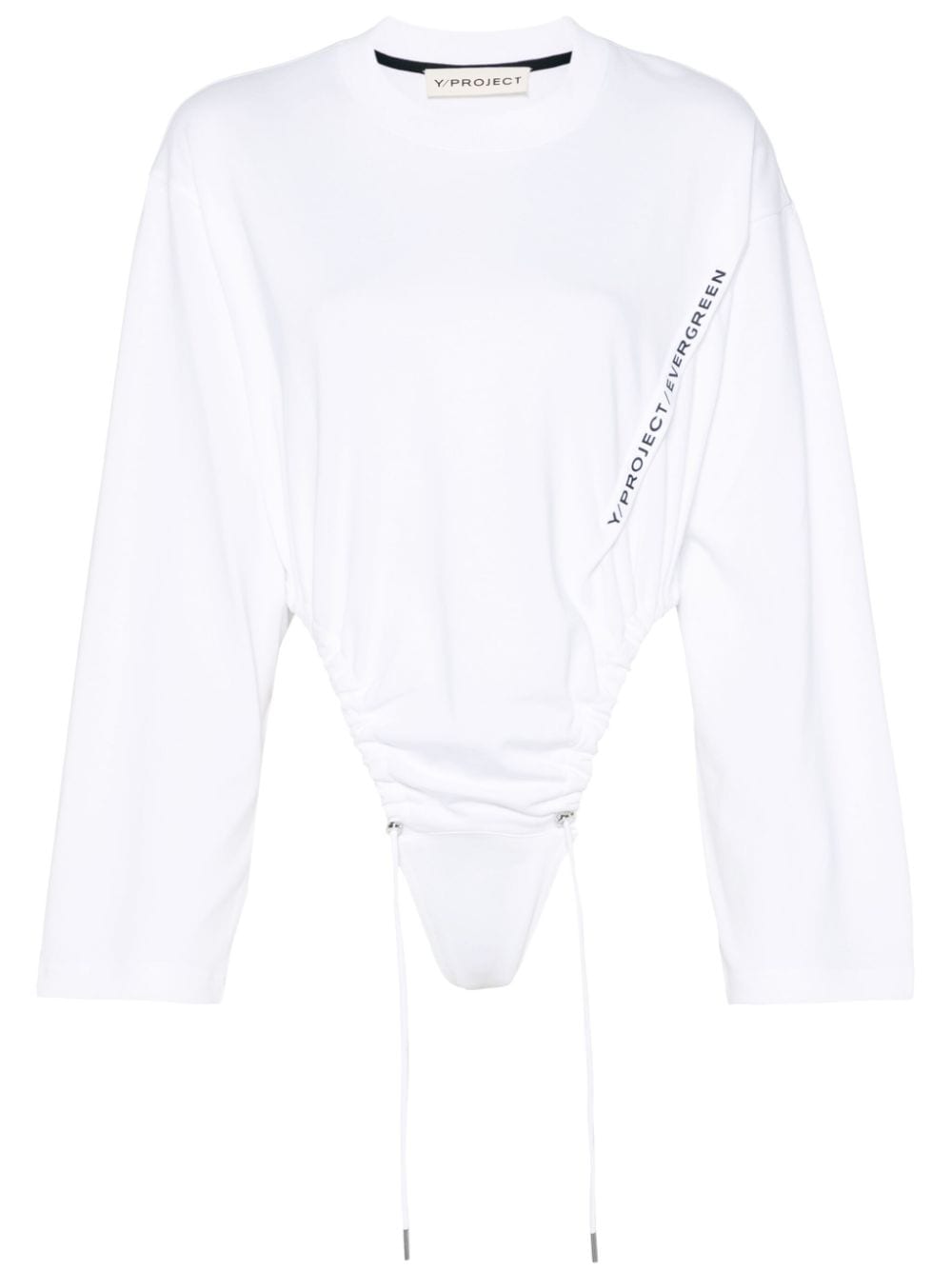 Y/Project Logo-Print Bodysuit In White - 57% Off | Editorialist