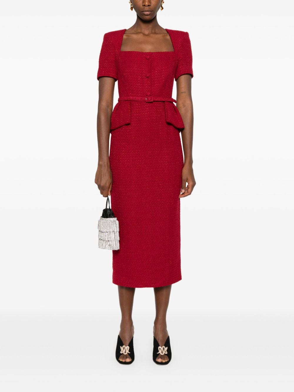 ROLAND MOURET Roland Mouret bouclé midi dress