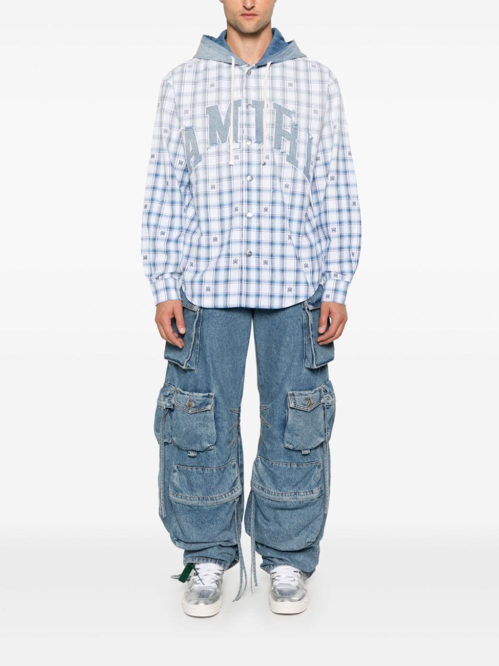 AMIRI AMIRI Logo Patch Flannel Shirt