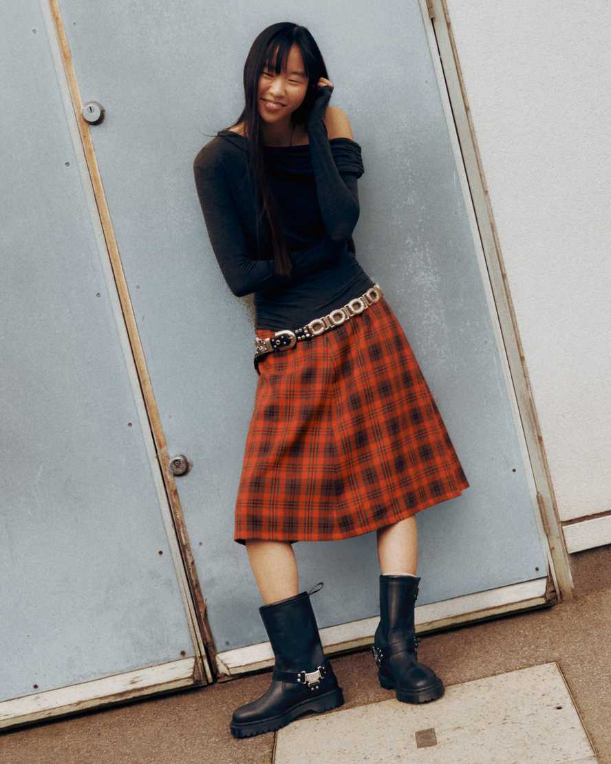 DR. MARTENS Dr. Martens Anistone Hi Leather Biker Boots