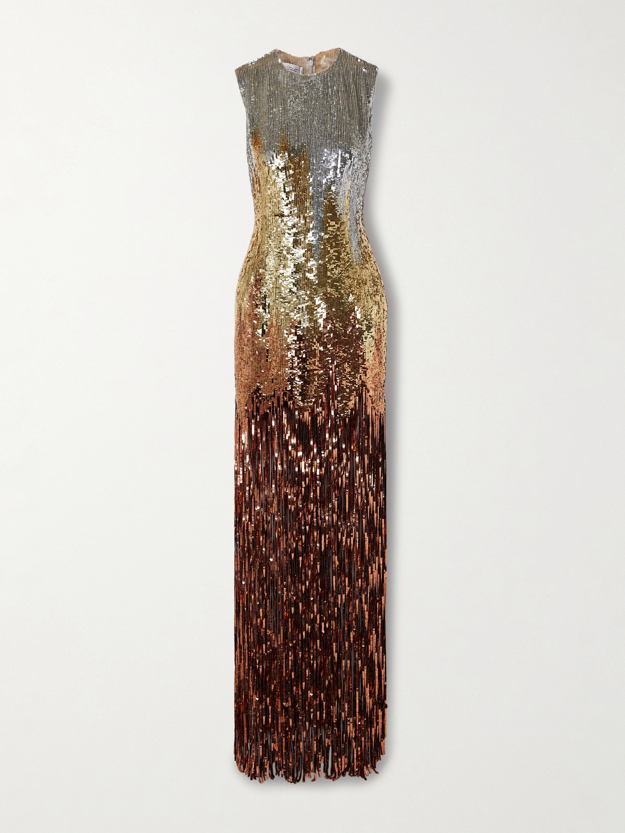 doechii gold dress Black Ombre Sequined Dress
