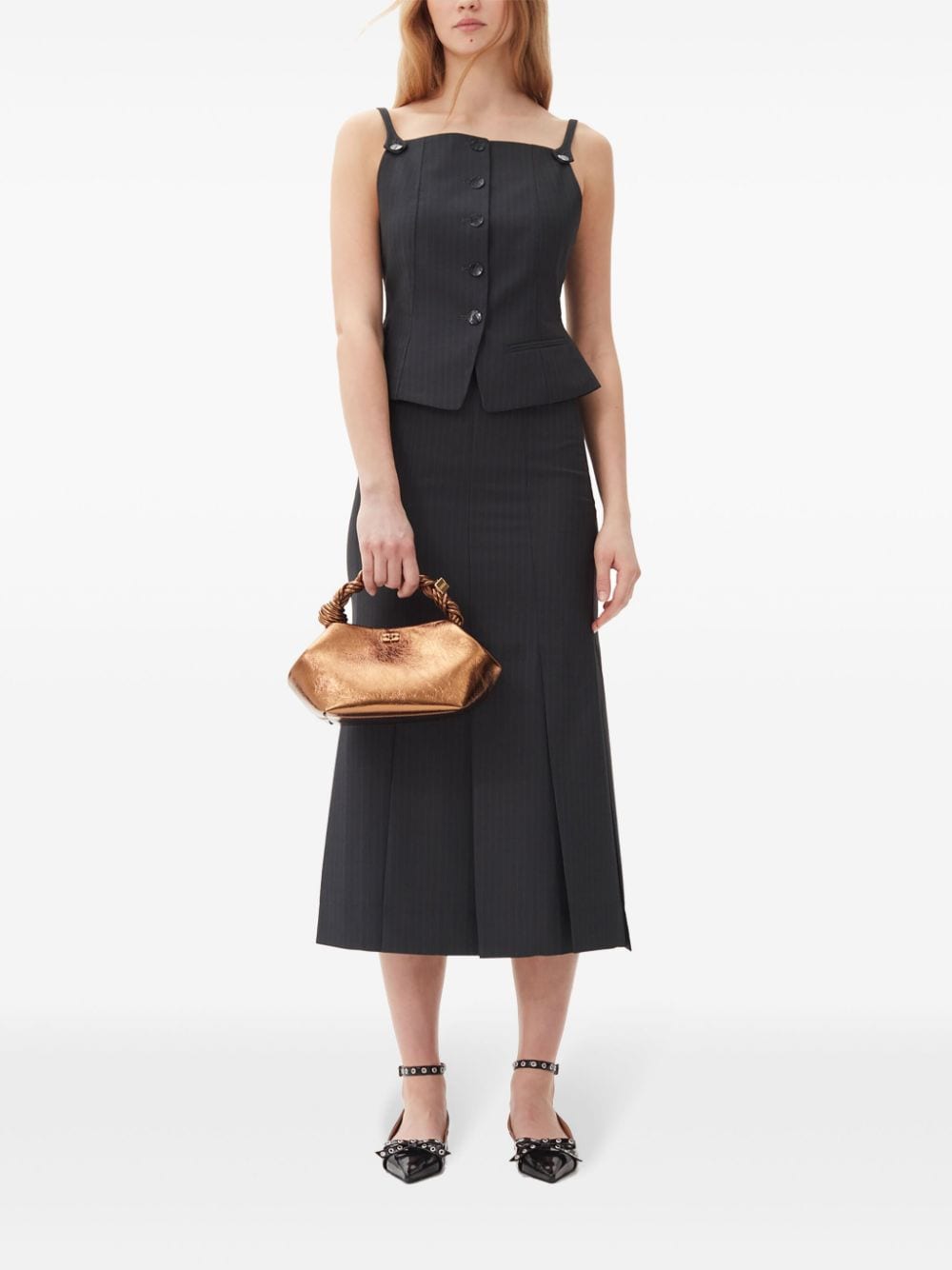 GANNI GANNI Pinstripe Vest