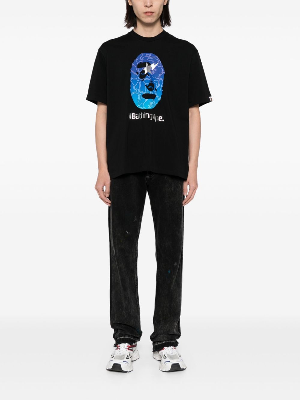 A BATHING APE logo print t-shirt
