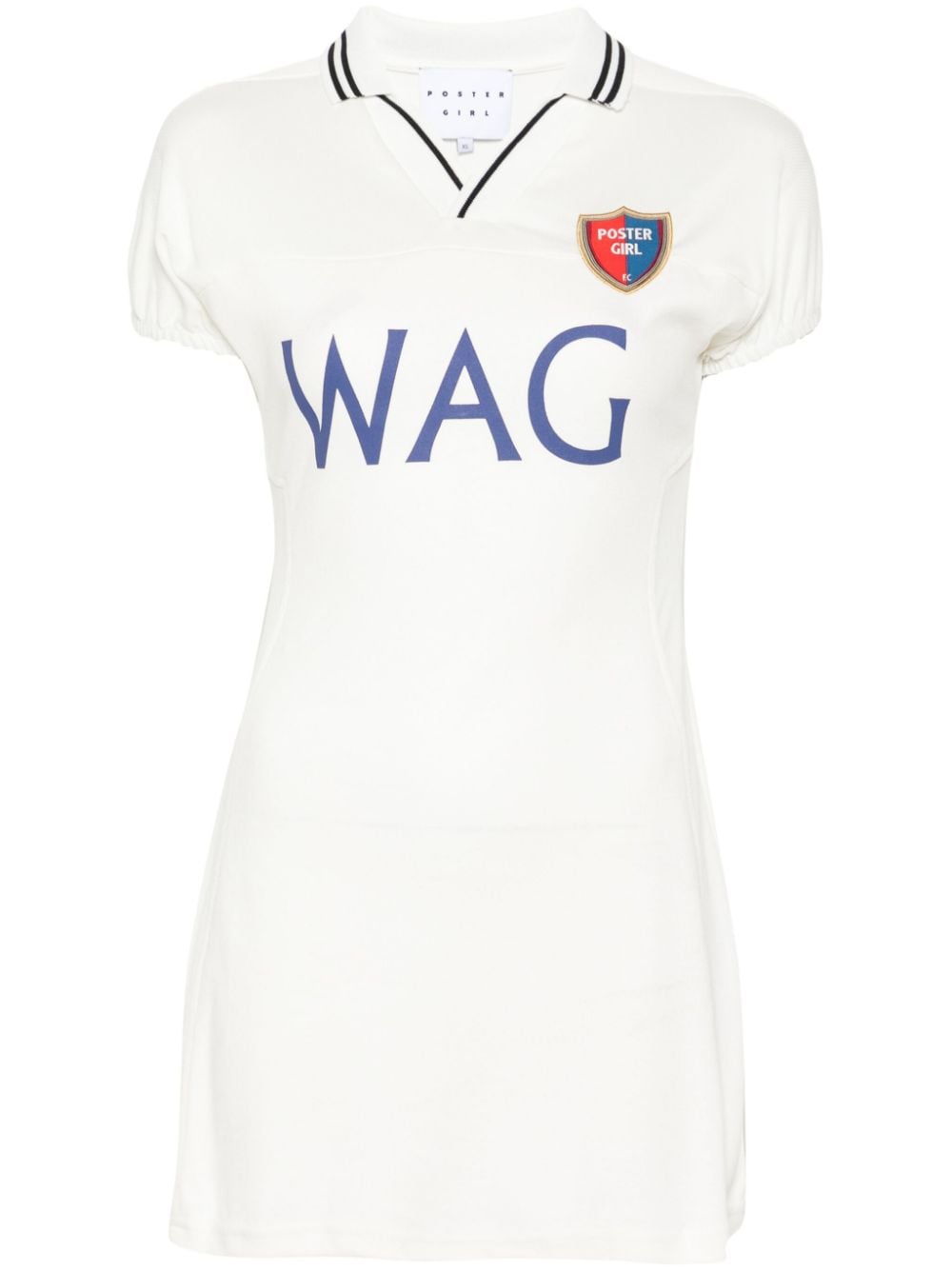 Poster Girl Wag Football Shirt Dress - White | Editorialist
