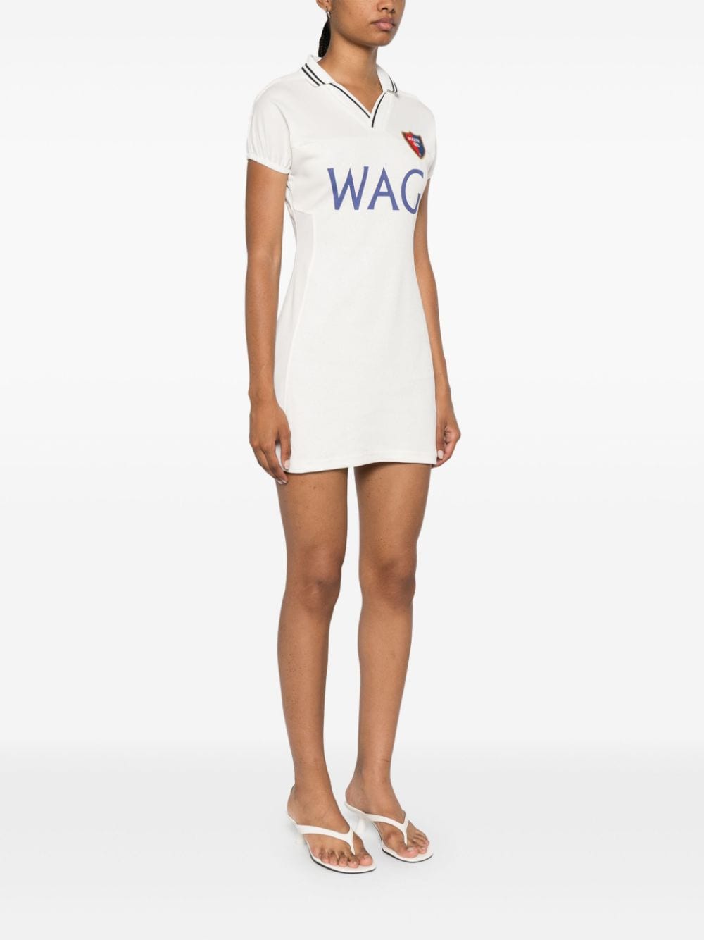 Poster Girl Wag Football Shirt Dress - White | Editorialist