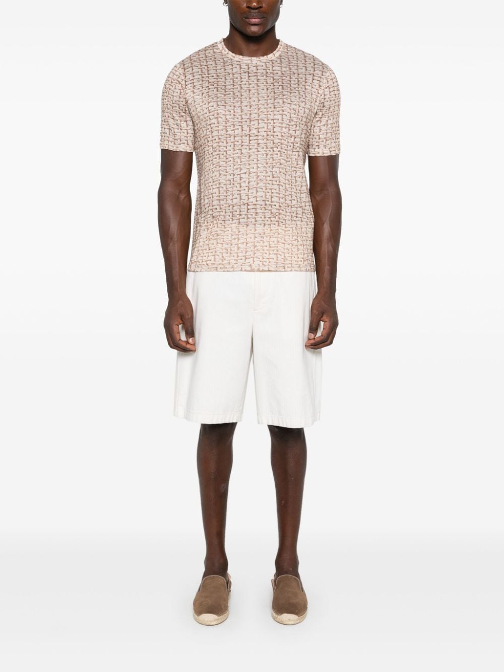 GIORGIO ARMANI woven-print t-shirt