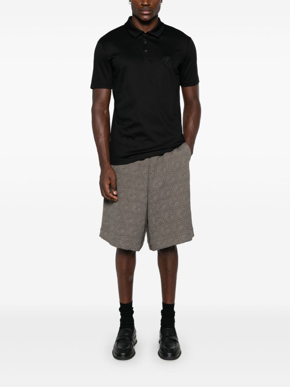 GIORGIO ARMANI Interlock-Monogram Bermuda Shorts