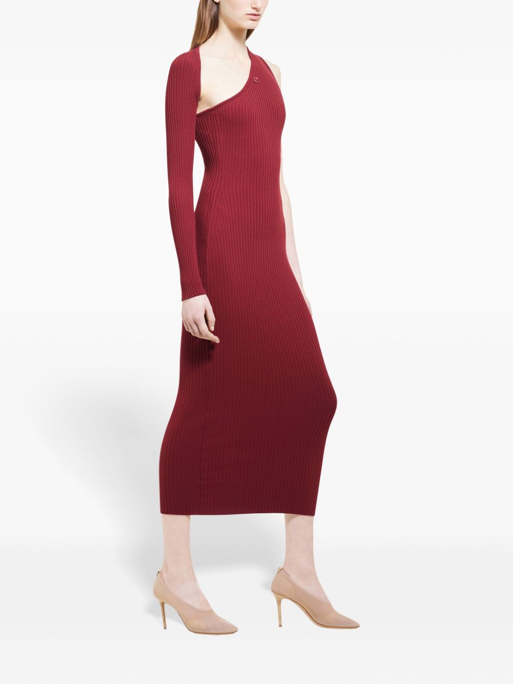 COURREGES Courrèges Slash Ribbed Knit Dress