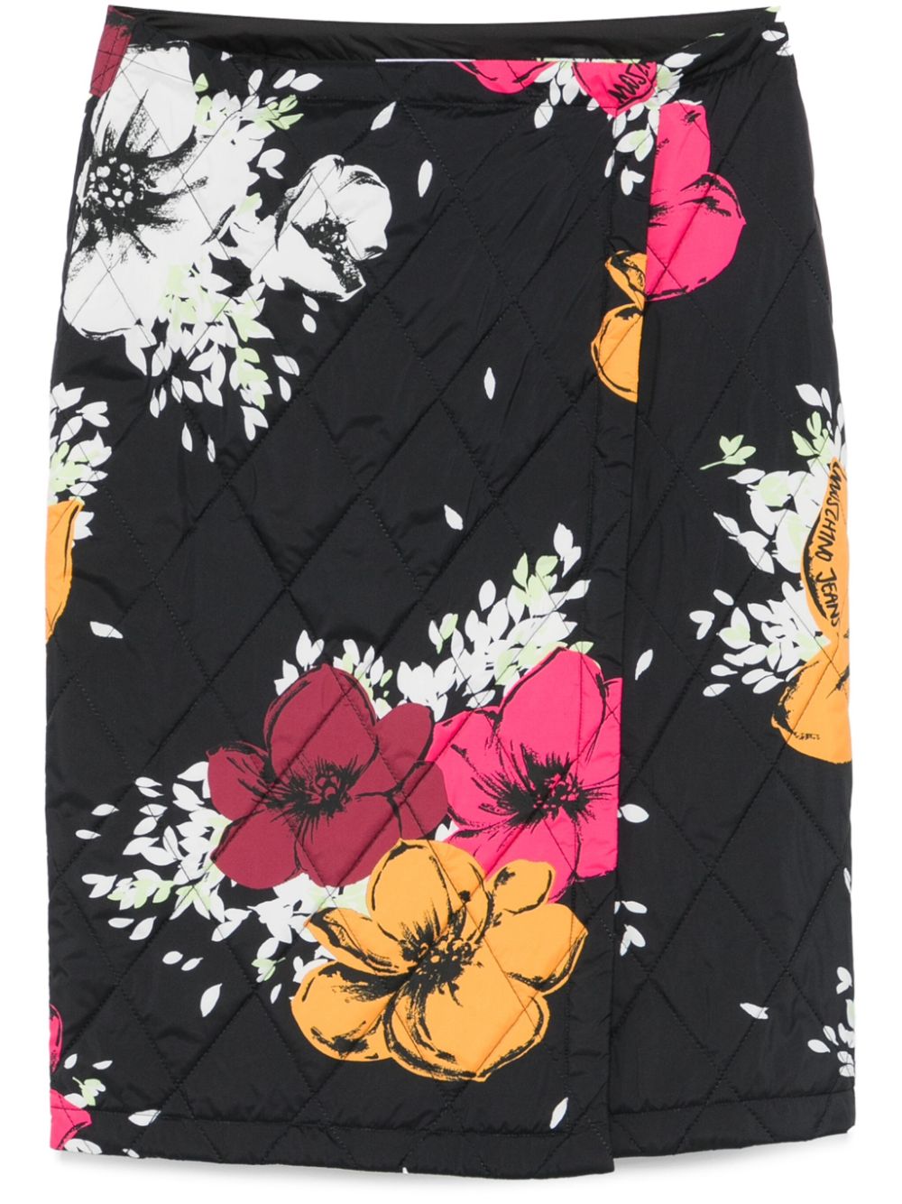 MOSCHINO MOSCHINO JEANS Floral Print Wrap Midi Skirt