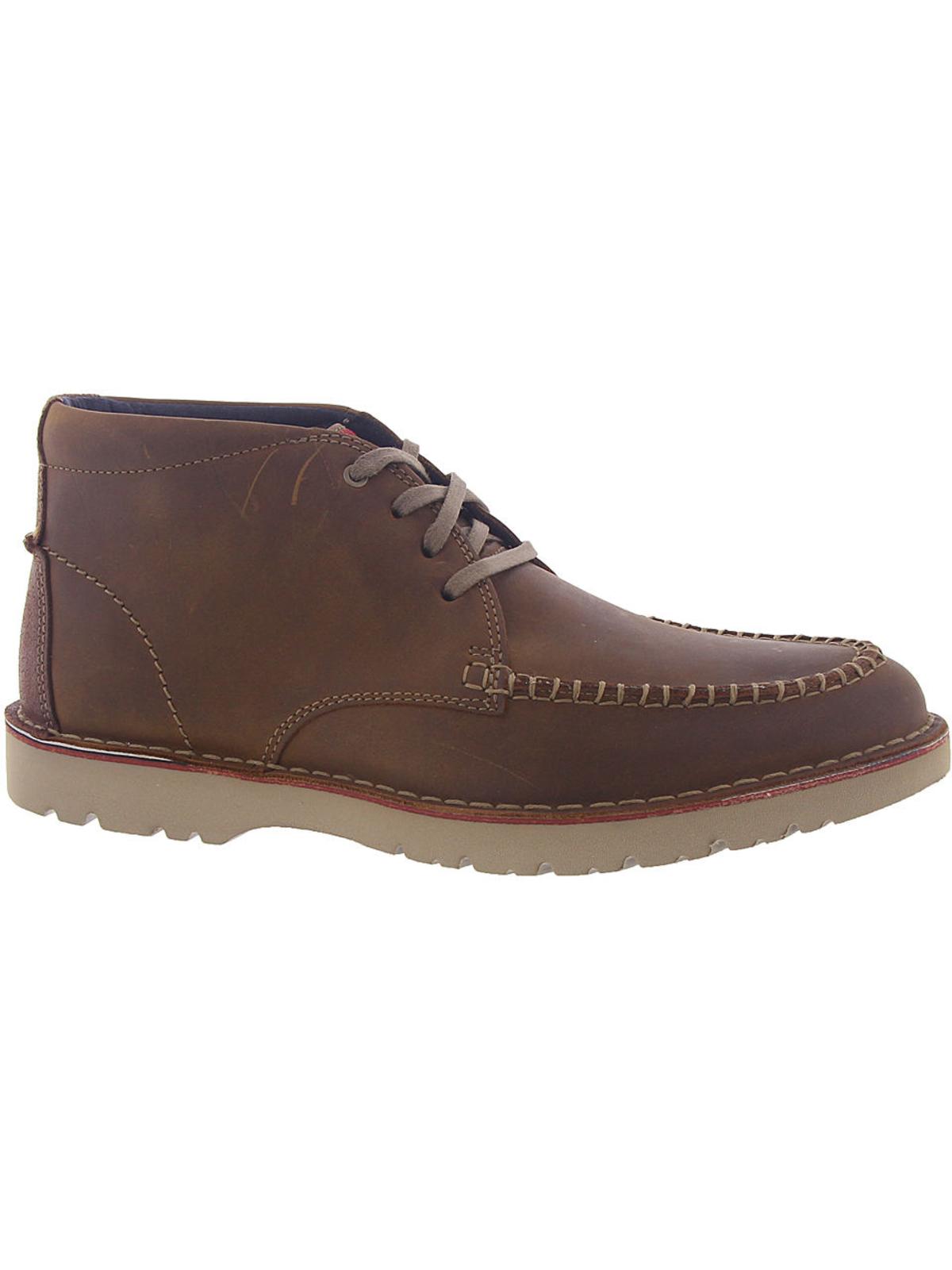 Clarks Vargo Mens 10 Apron Toe Leather Chukka Boots Brown Lace Up Casual Buy Clarks Men main image 4