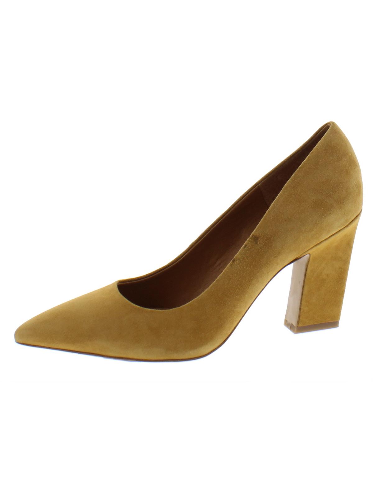 Franco Sarto Sasha Suede Pointed Toe Dress Pumps In Yellow 66
