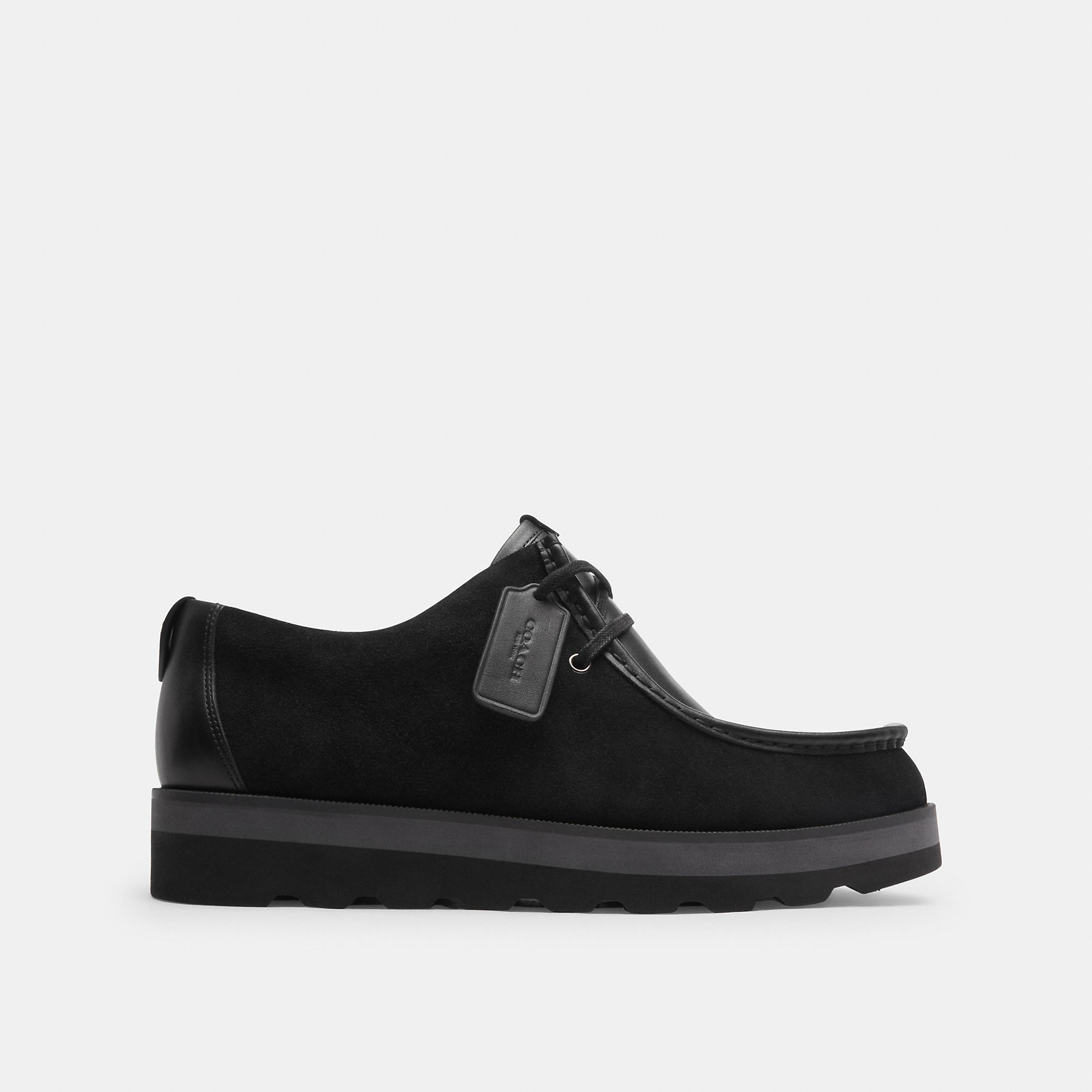 Coach Apron Toe Lace-Up Boots In Black - 50% Off | Editorialist display picture 2