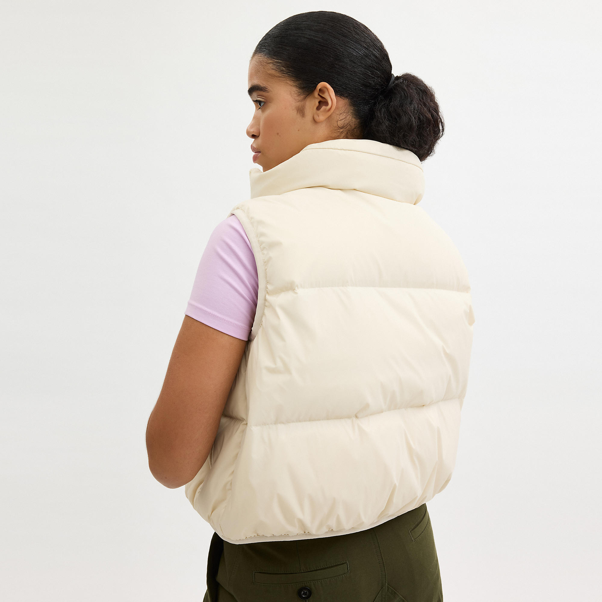 Buy COACH Puffer Vest In Recycled Polyamide - Cream At 50% Off