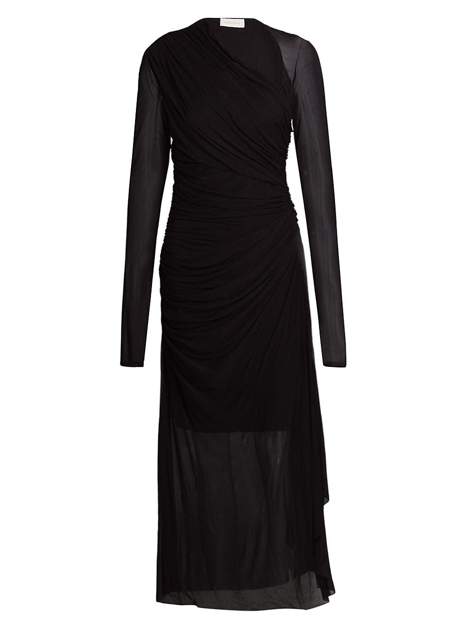 zimmermann illustration asymmetric ruched stretch-mesh midi dress Buy - Black At 49% Off Zimmermann cascadian dress