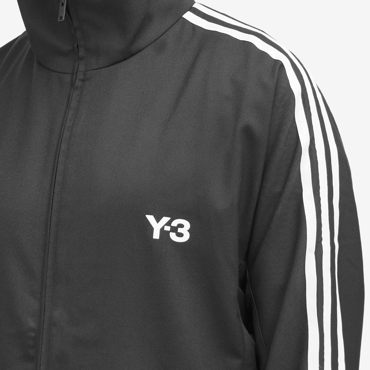 Y3 Refined Wool 3-Stripe Track Top In Black - 45% Off | Editorialist