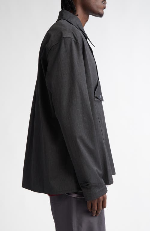 Kiko Kostadinov Jarocka Overshirt In Charcoal - 48% Off | Editorialist